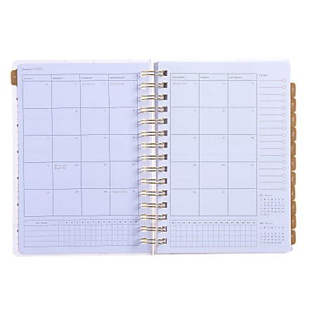 2025 Russell Hazel WeeklyMonthly Spiral Frosted Planner 5 78 x 8 14 Dew ...