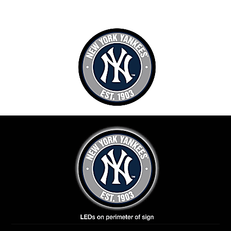 Imperial MLB Establish Date LED Lighted Sign 23 x 23 New York Yankees ...