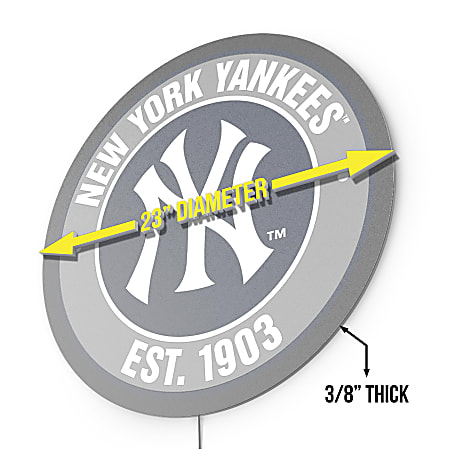 Imperial MLB Establish Date LED Lighted Sign 23 x 23 New York Yankees ...
