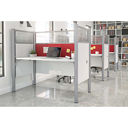Bestar Pro Biz 63 W Single Office Cubicle With Tack Board And High ...
