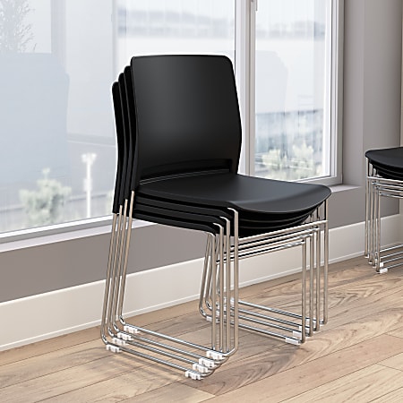 Bush Business Furniture Envision Plasstic Stackable Guest Chairs Set of ...