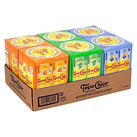 Topo Chico Sabores Sparkling Water Variety Pack 12 Oz Pack Of 24 Cans - Office Depot