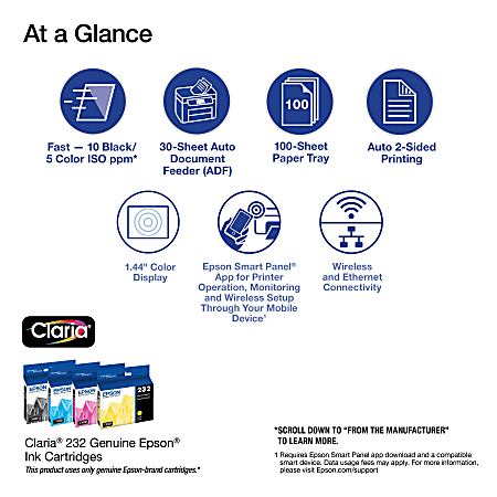 Epson WorkForce WF 2930 All In One Color Inkjet Printer - Office Depot