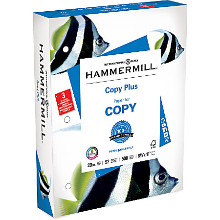 Hammermill Copy Plus 3 Hole Punched Multi Use Printer Copy Paper 10 ...