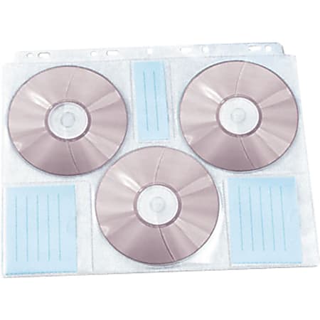 Innovera Two Sided CDDVD Pages for Three Ring Binder 10Pack Sleeve ...