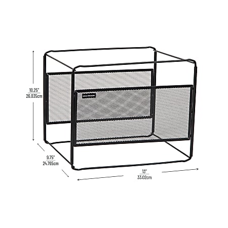 Mind Reader Hanging File Folder Organizer 10 14 H x 9 34 W x 13 D Black ...