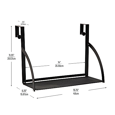 Mind Reader Hanging Cubicle Shelf Organizer 11 14 H x 6 14 W x 15 34 D ...