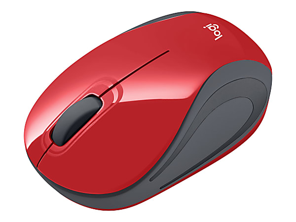 Logitech M187 Mini Wireless Optical Mouse Red 910 002727 - Office Depot