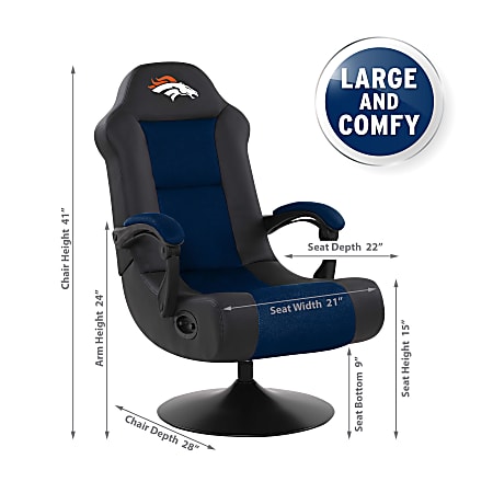 Imperial NFL Ultra Ergonomic Faux Leather Computer Gaming Chair Denver ...