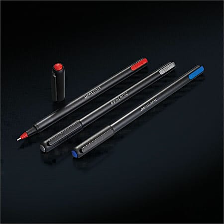 Pentonic Ballpoint Pen Set Assorted Ink Nickel Silver Tip 25 Box ...