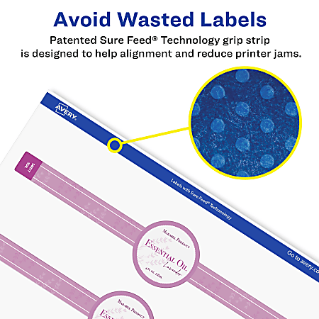 Avery Glossy Permanent Labels With Sure Feed 94117 CGF100 Cigar 2 38 x ...