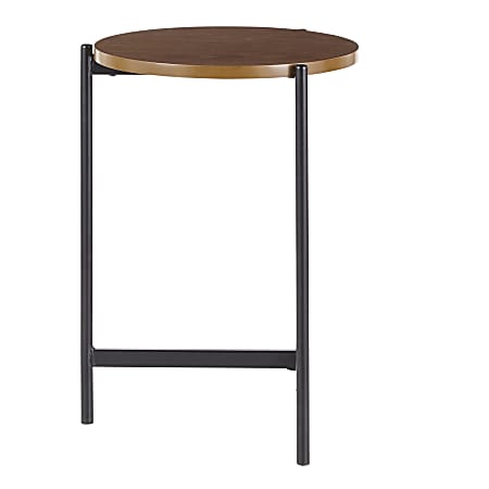 Lumisource Chloe Side Table 22 H x 16 12 W x 16 12 D Walnut WoodBlack ...