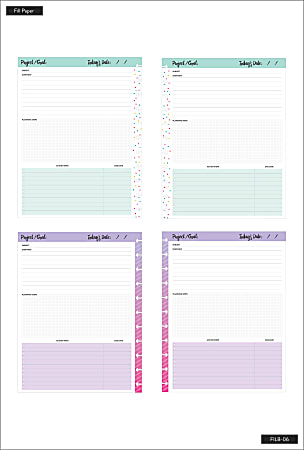 Happy Planner Big Filler Paper 8 12 x 11 40 Sheets So Many Projects ...
