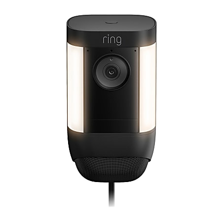 Ring Spotlight Cam Pro Plug In 3.1 H x 3.2 W x 5.7 D Black - Office Depot