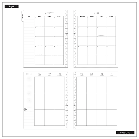 Happy Planner WeeklyMonthly Planner 8 12 x 11 Happy Mod January To ...