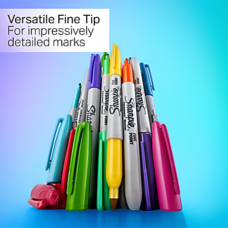Sharpie Glam Pop Permanent Markers Fine Point Assorted Pack Of 24 ...