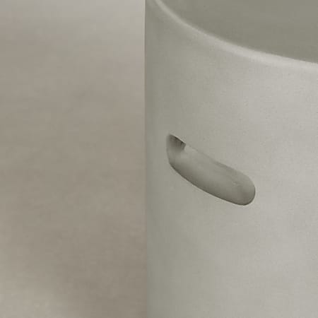 South Shore Bellulo Cylindrical Side Table Greige - Office Depot