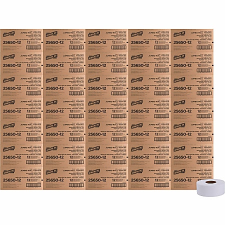 Genuine Joe 2 ply Jumbo Roll Dispenser Bath Tissue 2 Ply 3.25 x 650 ft White Nonperforated ...