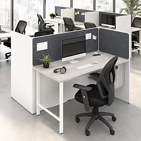 Bush Business Furniture Hustle 60 inch 2 Person Office Cubicles with ...
