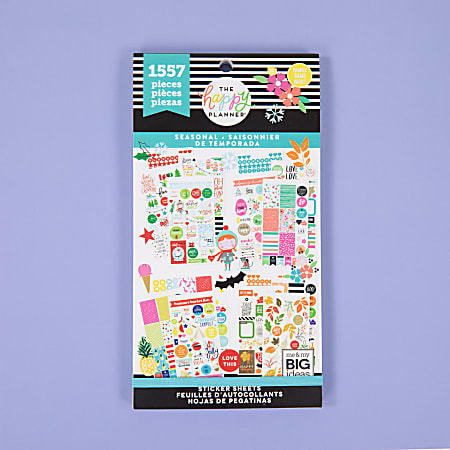 Happy Planner Classic Stickers 9 H x 4 34 W x 14 D Seasonal Value Pack ...