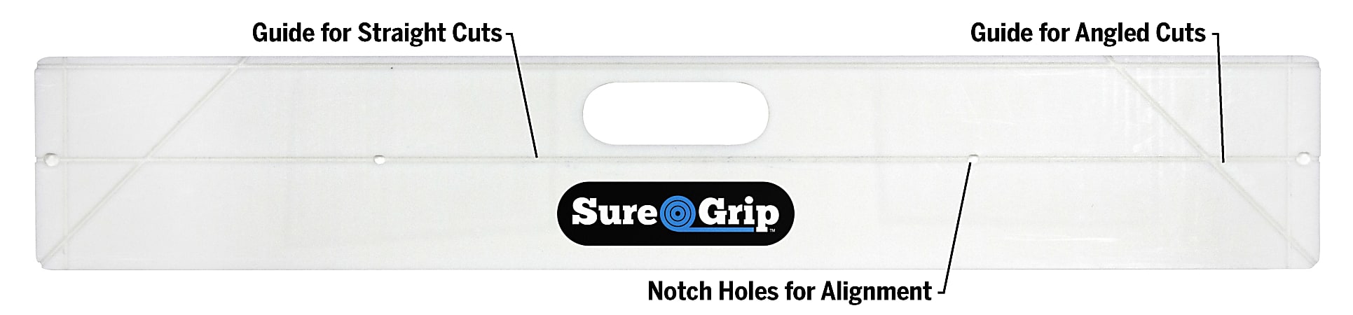 Hospeco Sure Grip Cutting Guide White HDPE 36 x 6 x .25 1 ea - Office Depot