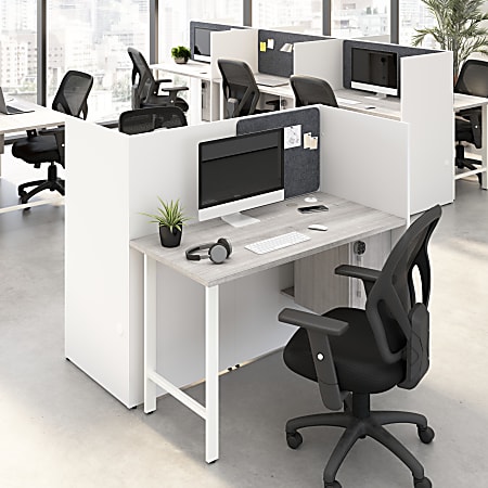 Bush Business Furniture Hustle 48 inch 2 Person Office Cubicles with ...