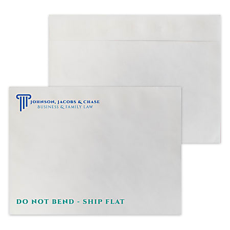 Custom 2 Color Zip Stick DuPont Tyvek White Mailing Envelopes 10 x 13 ...