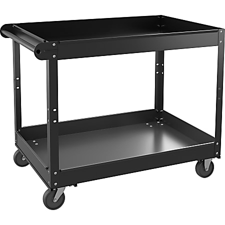 Lorell 2 Shelf Utility Cart 24 W Black - Office Depot