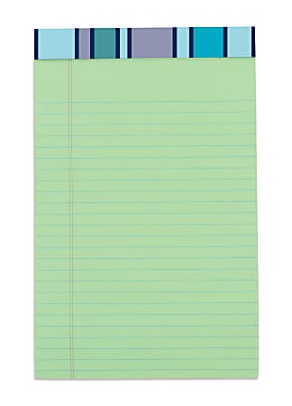 Office Depot Brand Writing Pads 5 x 8 Narrow Ruled 50 Sheets Green Pack ...