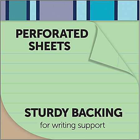 Office Depot Brand Writing Pads 5 x 8 Narrow Ruled 50 Sheets Green Pack ...