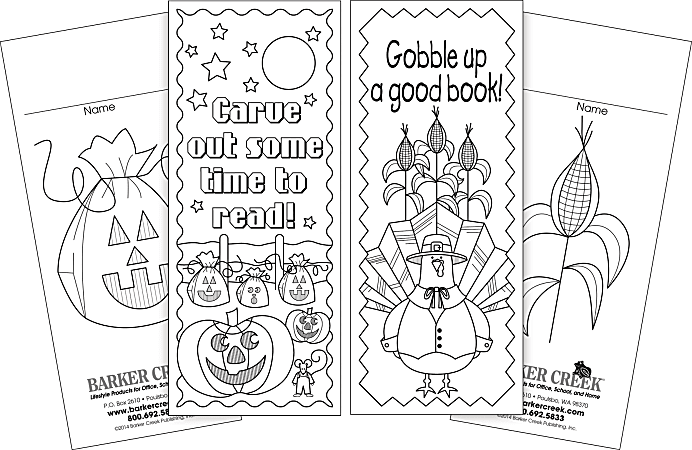 Barker Creek Color Me Celebrate The Year Bookmark Set 6 x 2 12 ...