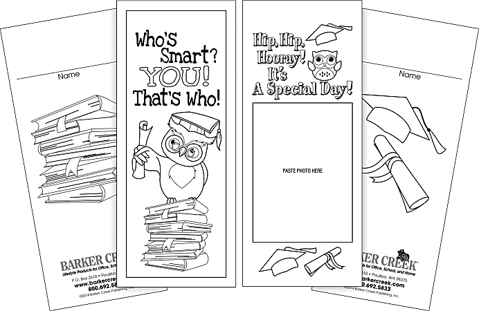 Barker Creek Color Me Celebrate The Year Bookmark Set 6 x 2 12 ...