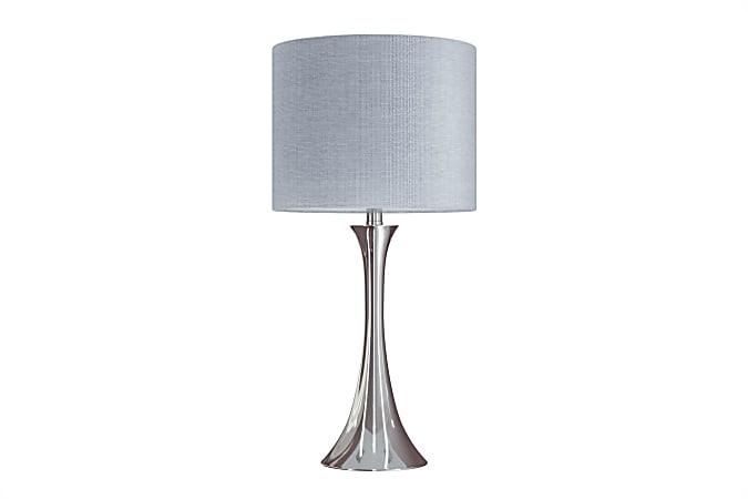 LumiSource Lenuxe Contemporary Table Lamps 24 14 H Gray Silver ...