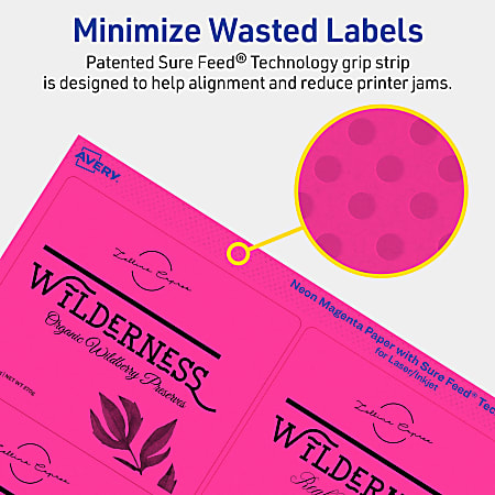 Avery Printable Labels With Sure Feed Technology 94215 NMP40 Rectangle ...