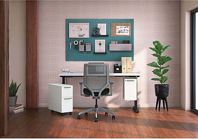 HON Fuse 10 W Undermount Storage Cubby With Lockable Door Right Handed ...