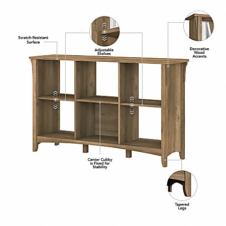 Bush Furniture Salinas 30 H 6 Cube Storage Reclaimed Pine Standard Delivery Office Depot