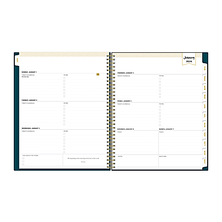 2024 Day Designer WeeklyMonthly Planning Calendar 8 12 x 11 Peacock ...