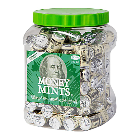 Espeez Money Mints 100 Piece Tub - Office Depot
