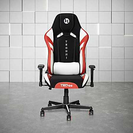 Techni Sport Echo 2.0 Ergonomic Fabric Computer Gaming Chair RedBlack ...