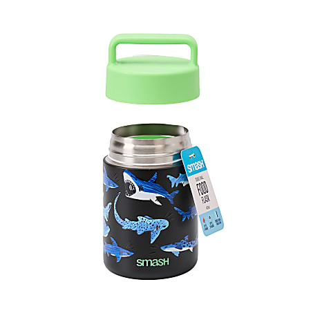 Smash Handled Food Flask 13 Oz Shark - Office Depot
