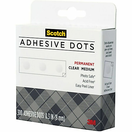 Scotch Permanent Adhesive Dots Medium Craft Pack Of 300 - Office Depot