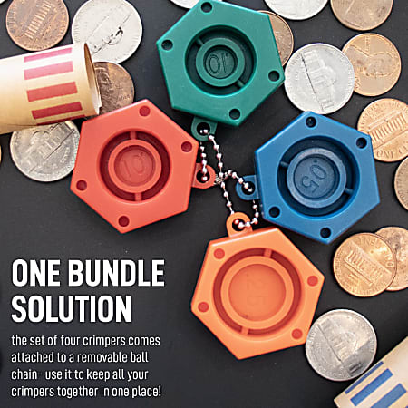 Nadex Coins NXTE 1460 Assorted Preformed Crimped End Coin Roll Wrappers ...
