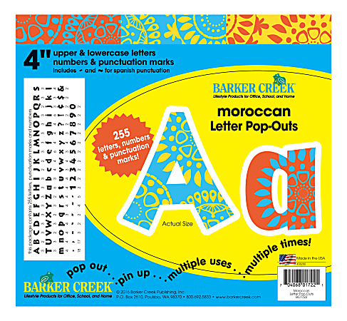 Barker Creek Moroccan Classroom And Bulletin Board Set Multicolor ...