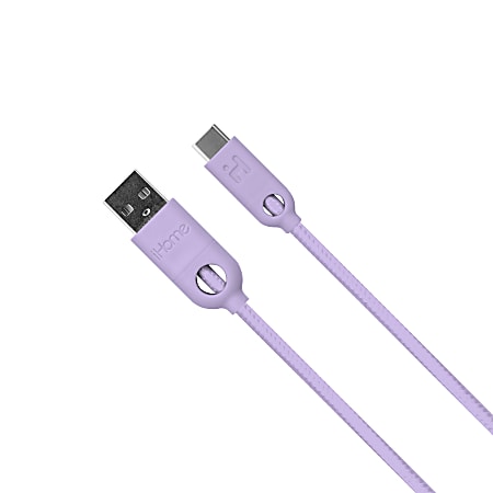 iHome Dual Strain USB Type C To USB Type A Cable Purple IH CT3073PAU ...