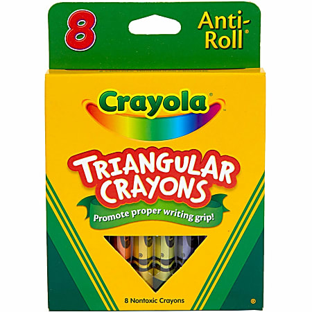 Crayola Triangular Crayons Box Of 8 - Office Depot