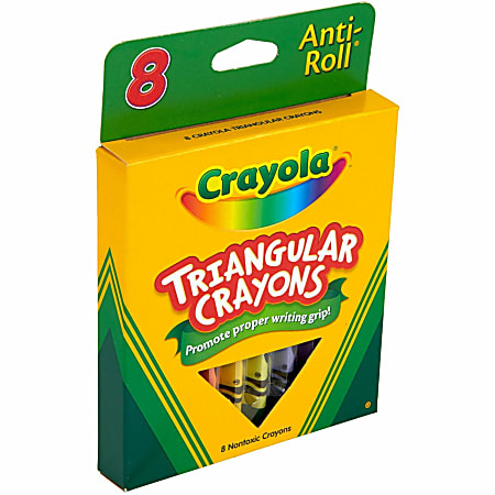 Crayola Triangular Crayons Box Of 8 - Office Depot