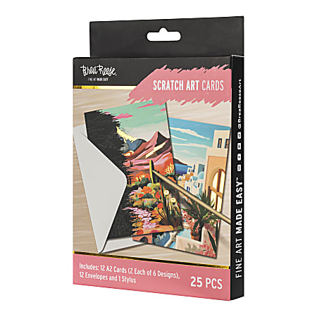 Brea Reese Scratch Art Card Kit A2 4 14 x 5 12 Landscape Designs Kit Of ...