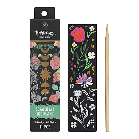 Brea Reese Scratch Art Bookmarks Celestial Set Of 10 Bookmarks - Office ...