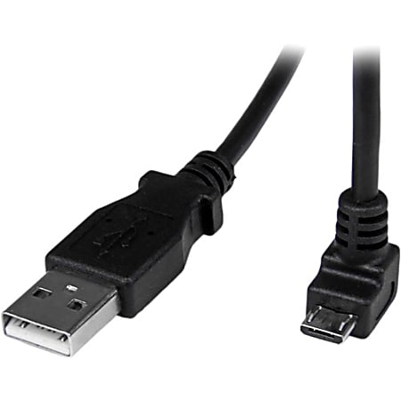 StarTech.com 1m Micro USB Cable A to Down Angle Micro B - Office Depot