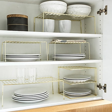 Better Houseware Small Storage Shelf 5 34 x 11 Gold - Office Depot